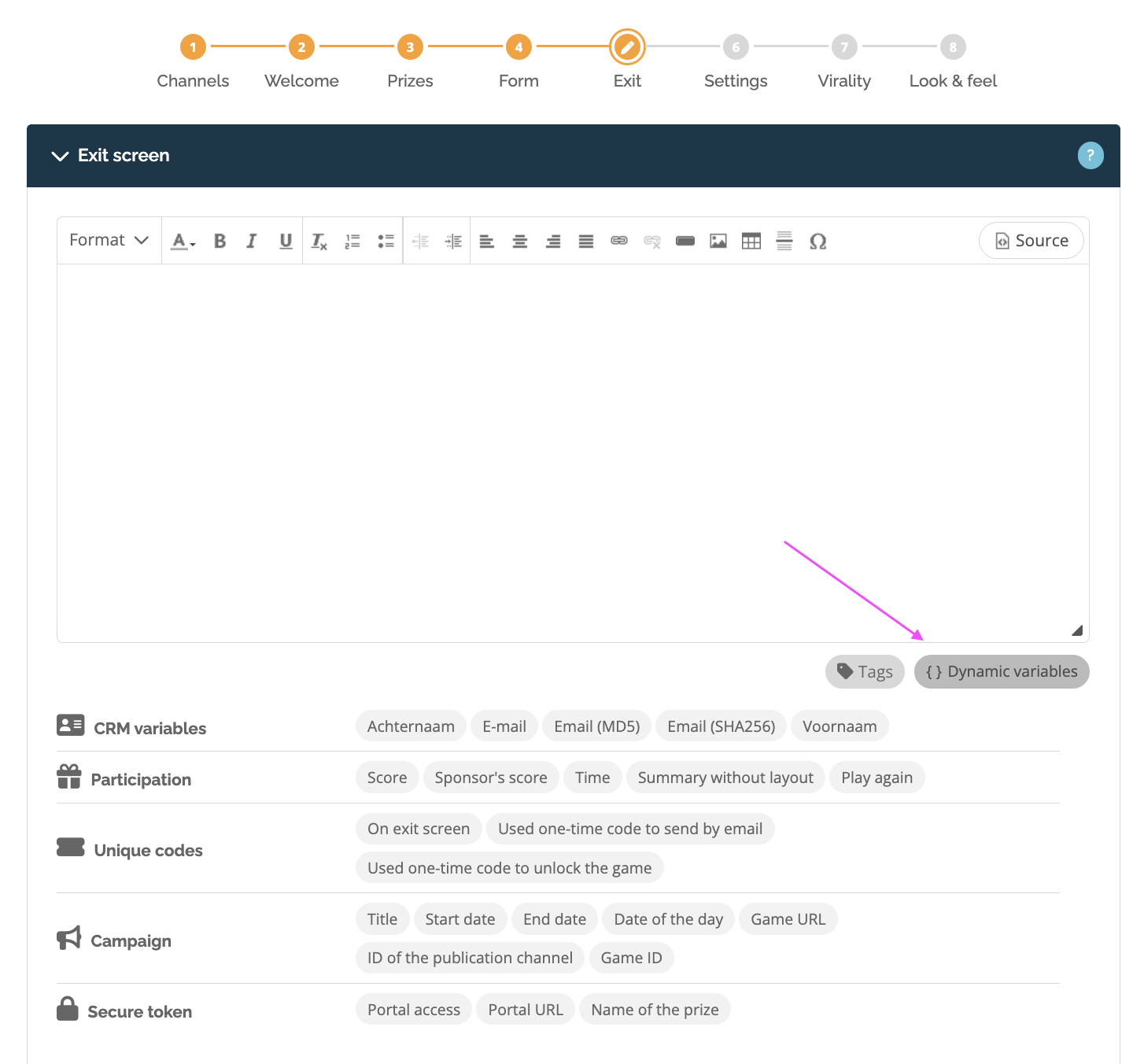 How to use dynamic variables in your campaigns – Qualifio Help Centre