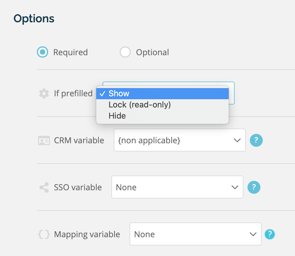 Hide or lock prefilled fields and opt-ins on forms – Qualifio Help Centre