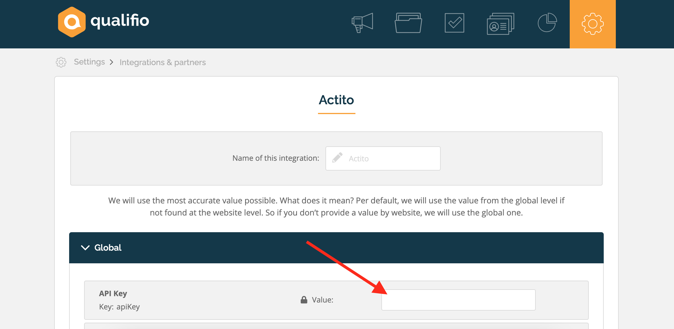 Connect Qualifio to Actito – Qualifio Help Centre